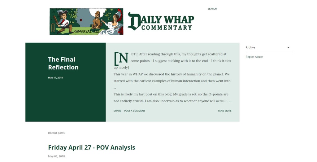 A Year of WHAP Blogs | The Roundup